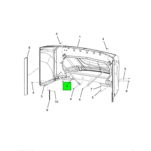 4124248C2 Navistar International | Rear Hoop Brace Assembly Support ...
