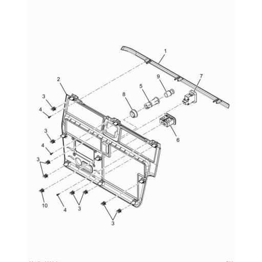 6722587C91 Navistar International | Panel Wing Center Stack IP Bezel ...