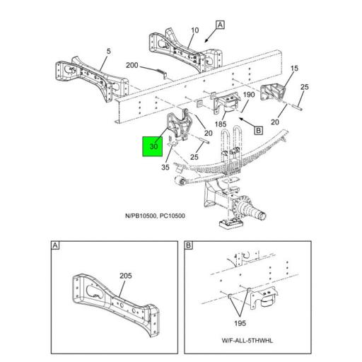 3548528C2 Navistar International | Bracket Rear Spring Left Front ...