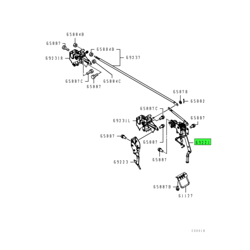 ML273939 Mitsubishi FUSO | Cab Hold-Down Lock Handle | Source One Parts ...