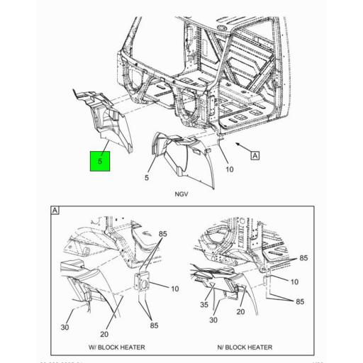 4181103C1 Navistar International | Right Front Fender Extension with ...