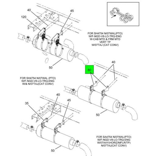 3532361C91 Navistar International | Muffler Support | Source One Parts ...