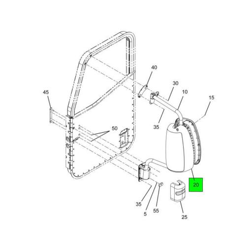 3518950C1 Navistar International | Shell Rear-View Mirror Left Hand ...