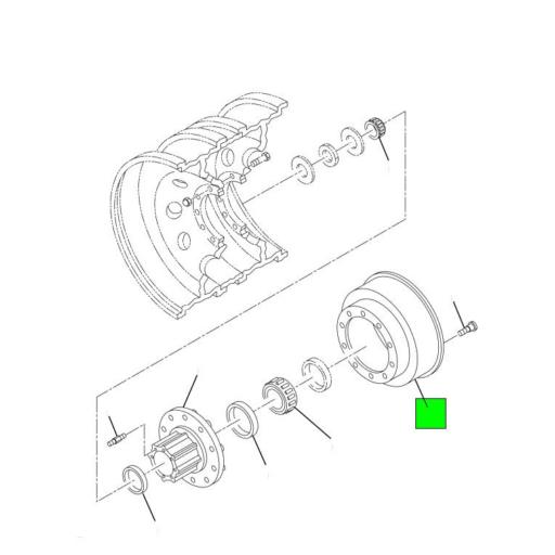 2501760C1 Navistar International | Rear Brake Drum 16-1/2 in x 7 in ...