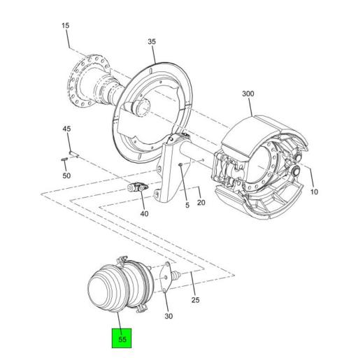 3569947C91 Navistar International | Brake Chamber 45-Degree Clamp ...