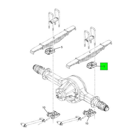 1514744C3 Navistar International | Spring U-Bolt Plate Rear 12-Degree ...