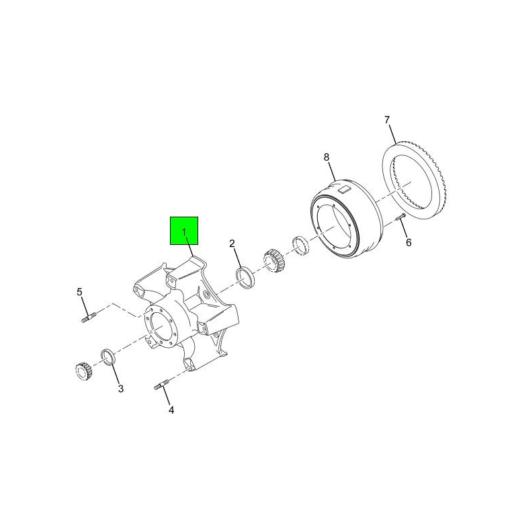 3508041C91 Navistar International | Rear Wheel Hub With Cups and Studs ...