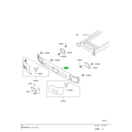 MC978516 Mitsubishi FUSO | Front Bumper | Source One Parts Center