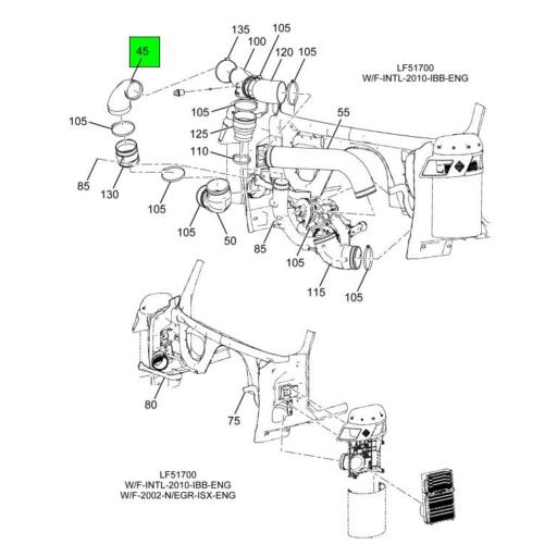 3931201C1 Navistar International | Air Cleaner Hose | Source One Parts ...