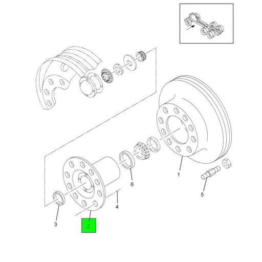 3531690C91 Navistar International | Wheel Hub with Cups and Stud Steel ...