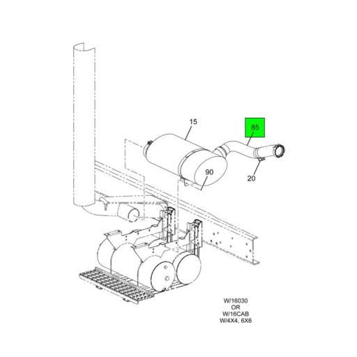 3575128C1 Navistar International | Exhaust Pipe Intermediate | Source ...