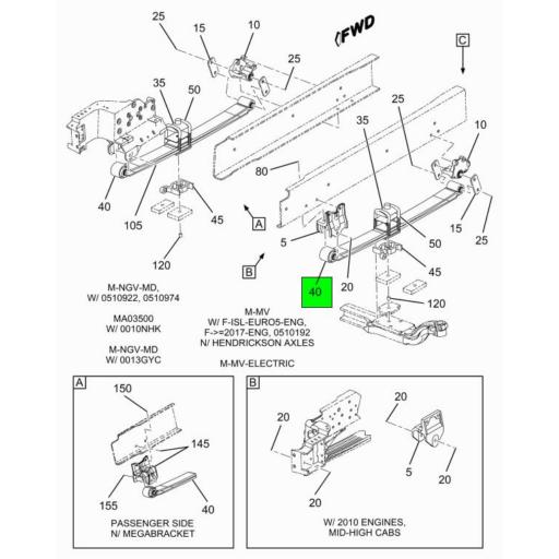 4132459C91 Navistar International | SPRING CHASSIS FRONT 12K TAPERED ...