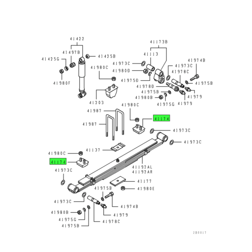 MC114545 Mitsubishi FUSO | Rear Suspension Spring Slide Seat | Source ...