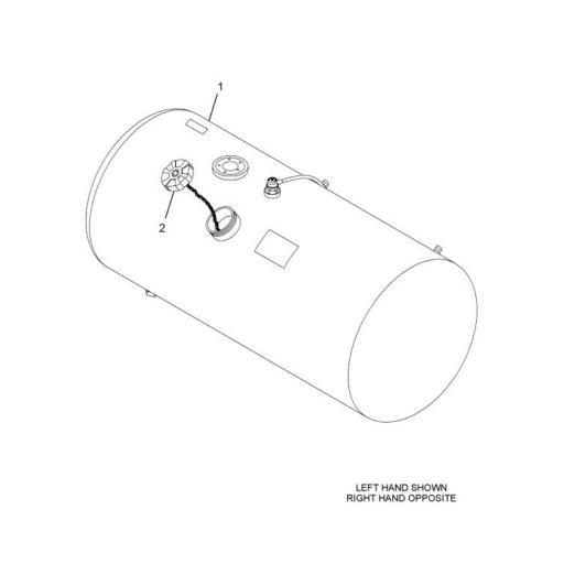 2587802C93 Navistar International | TANK FUEL ALUMINUM POLISHED RIGHT ...