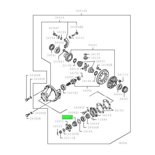 MH034058 Mitsubishi FUSO | Rear Differential Drive Pinion Oil Seal ...