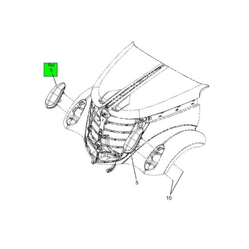 3834783C93 Navistar International | Right Headlight Assembly Housing ...