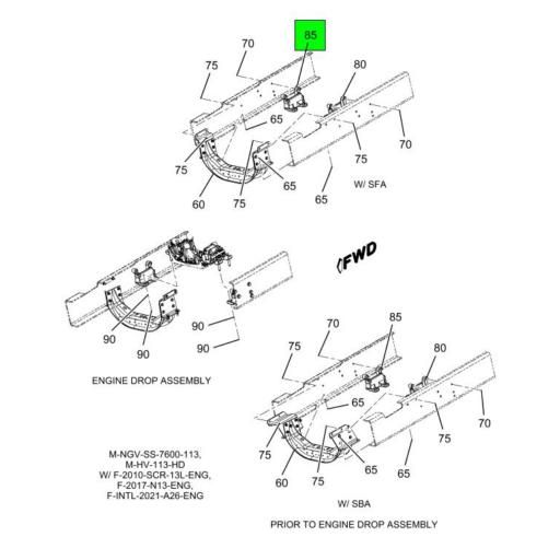 3824895C3 Navistar International | Front Engine Mount Support | Source ...