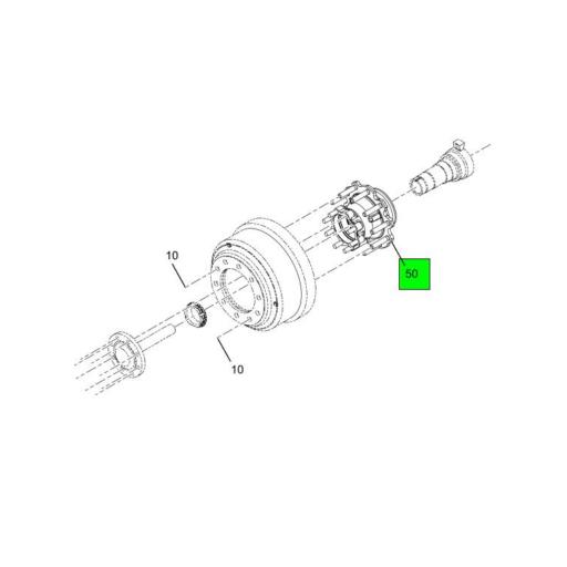 4110317C91 Navistar International | Rear Wheel Hub Aluminum Right 10 ...