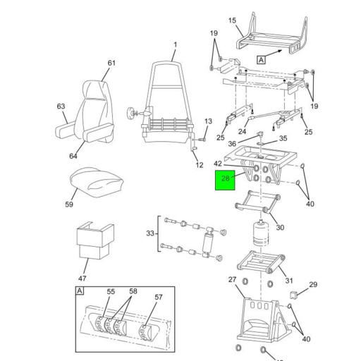 2505383C1 Navistar International | Driver Seat Swivel Mounting Base ...