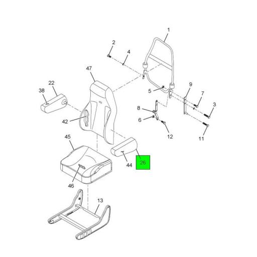 2606972C1 Navistar International | Left-Hand Arm Rest | Source One ...