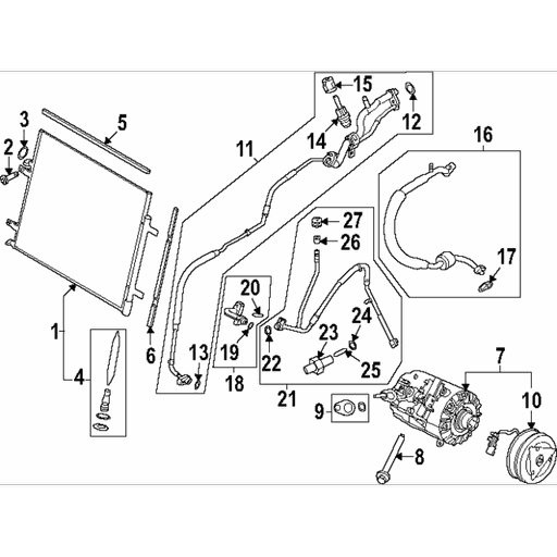 PC3Z19867B Ford | AIR CONDITIONING A/C Refrigerant Suction Hose Tube ...