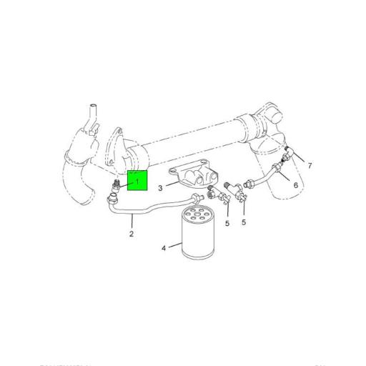 606819C1 Navistar International | Flexible Tube Fitting 1/4 in NPTF 3/8 ...