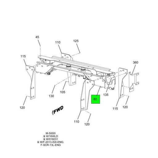 3876621C98 Navistar International | Crossmember Cab Rear Support ...