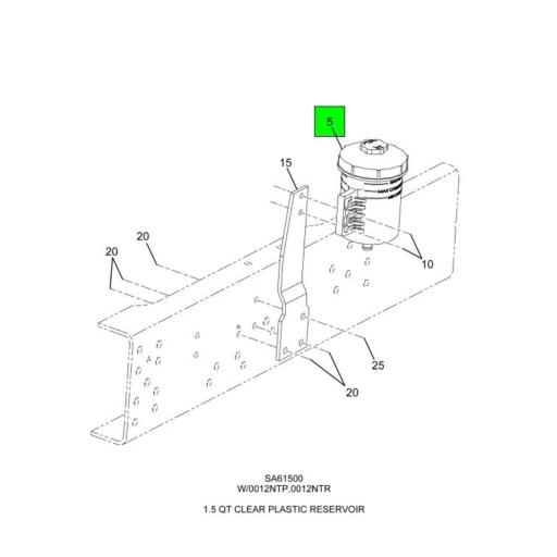 3558153C93 Navistar International | Power Steering Reservoir - 15 Liter ...