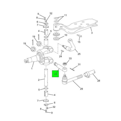 2508734C1 Navistar International | Steering Arm Right Tie Rod | Source ...