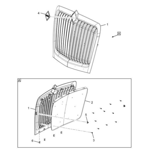 4059083C93 Navistar International | Painted Grille Assembly | Source ...