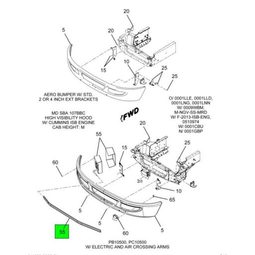 2229502C92 IC Bus | Bus Body Air-Operated Crossing Gate Assembly Kit | Source One Parts Center