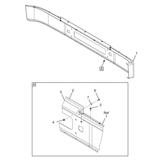 3680720C95 Navistar International | Chrome Bumper No Fog Lights ...