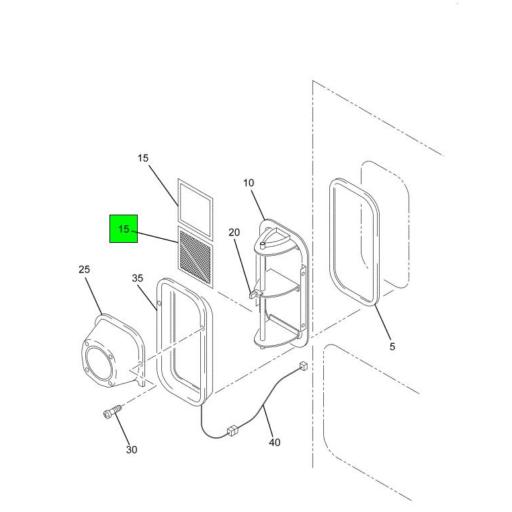 3515057C1 Navistar International | Cowl Vent Screen | Source One Parts ...
