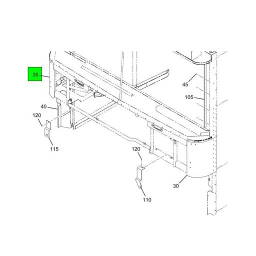 3805665C1 IC Bus | PANEL COWL FE RIGHT | Source One Parts Center