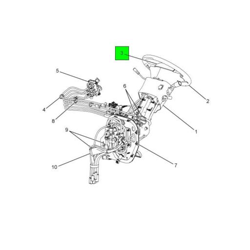 3616382C2 Navistar International | Steering Wheel Horn Pad Black ...