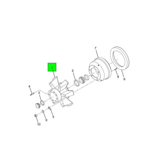 3508035C91 Navistar International | Rear Wheel Hub with Cups and Stud ...