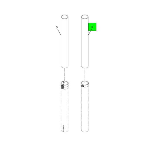 3675001C1 Navistar International | Tail Pipe Turnback Bright Finish 5 ...