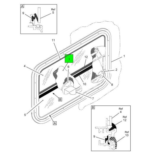 1694350C1 Navistar International | Cab Vent Window Screen | Source One ...