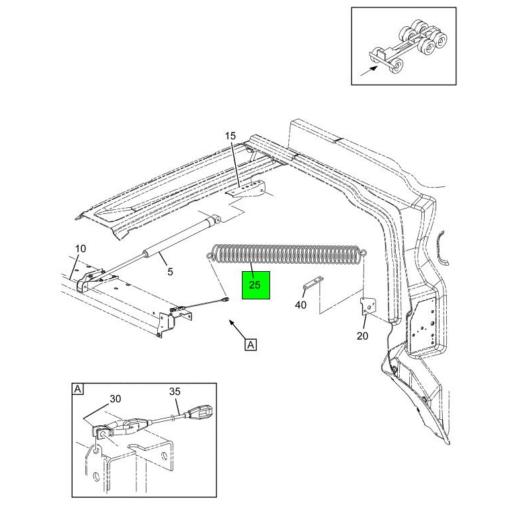 3530122C1 Navistar International | Hood Tilt-Assist Spring | Source One ...