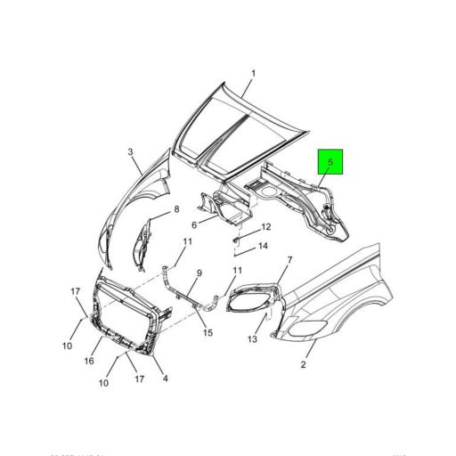 4044844C93 Navistar International | Rear Left-Hand Hood Reinforcement ...