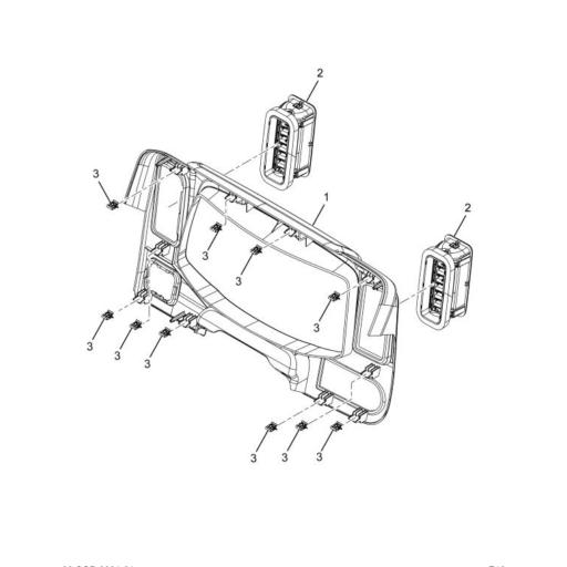 3765122F93 Navistar International | Driver Control Bezel Flat Cluster ...
