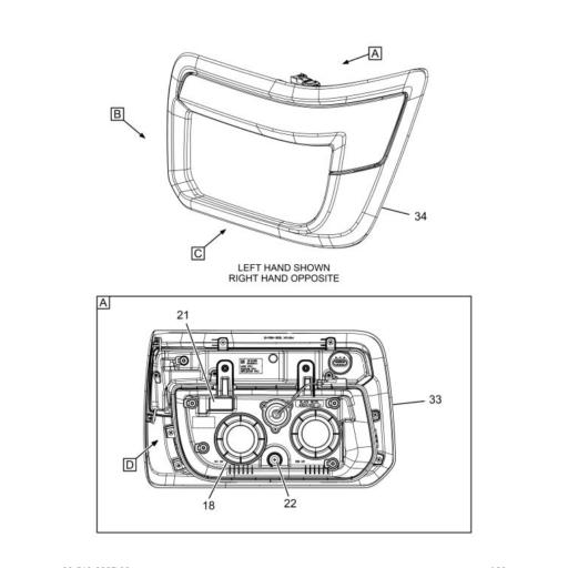 4062415C93 Navistar International | Headlight Molded-In Color Bezel ...
