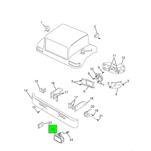 1664820C92 Navistar International | Fog Light LED Selective Yellow ...