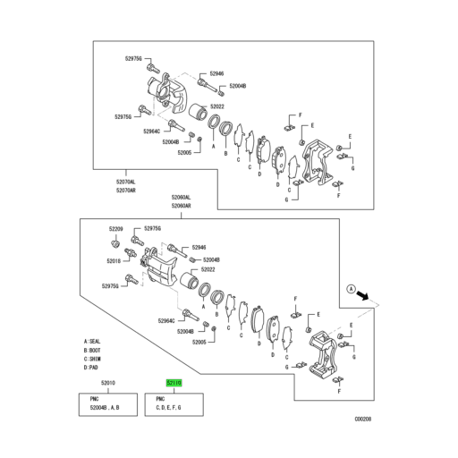 ML252414 Mitsubishi FUSO | Pad Kit | Source One Parts Center