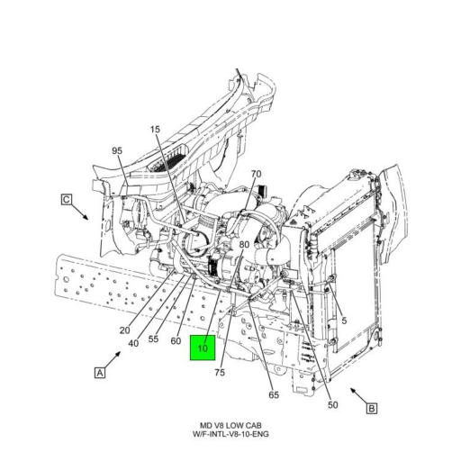 6084444C96 Navistar International | Air Conditioning Condenser to ...