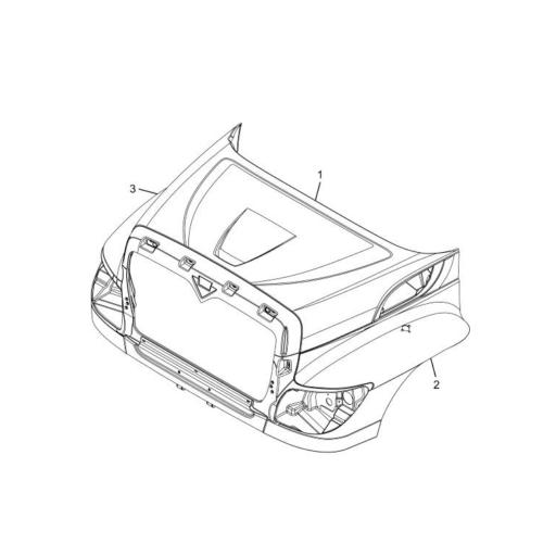 3707878C94 Navistar International | Hood Assembly HDD113 SBA | Source ...