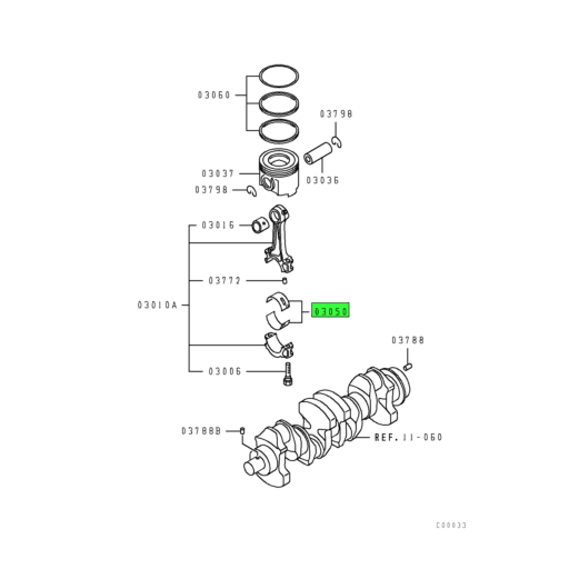 ME993908 Mitsubishi FUSO | Connrod Bearing Set | Source One Parts Center
