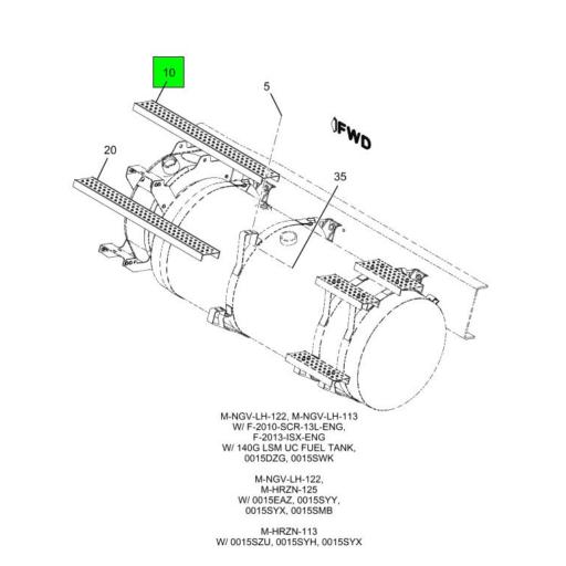 3752475C1 Navistar International | Fuel Tank Step S 55 in Aluminum 992 ...