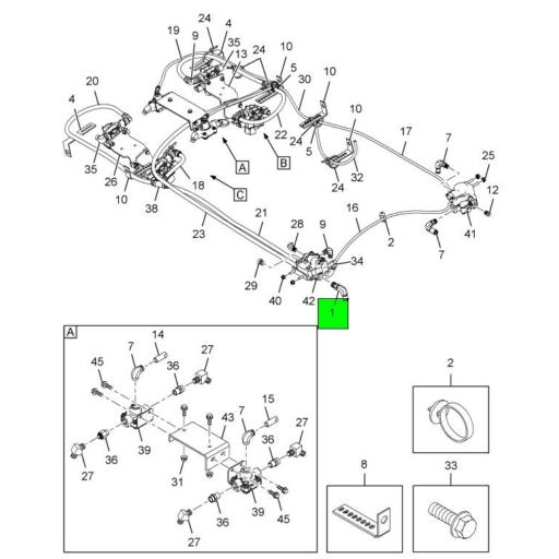3517675C2 Navistar International | Elbow 45 Degree 1/2 in MPT x 3/4 in ...