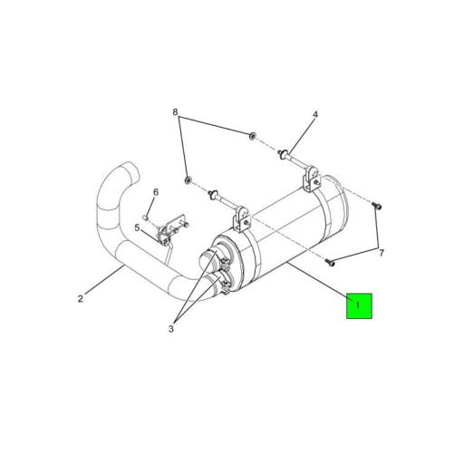3896273C1 Navistar International | MUFFLER EXHAUST | Source One Parts ...